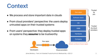 Twine: An Embedded Trusted Runtime for WebAssembly - Presentation slides | PDF
