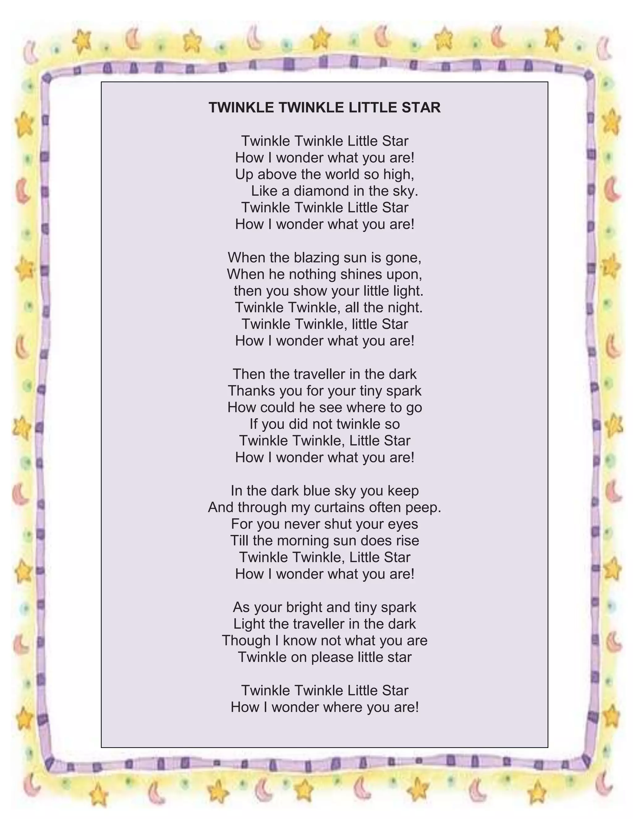Twinkle start tamaño carta | DOCX