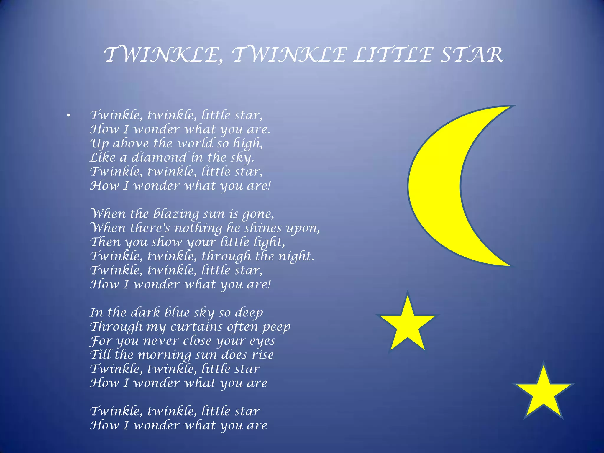 Twinkle, twinkle | PPTX