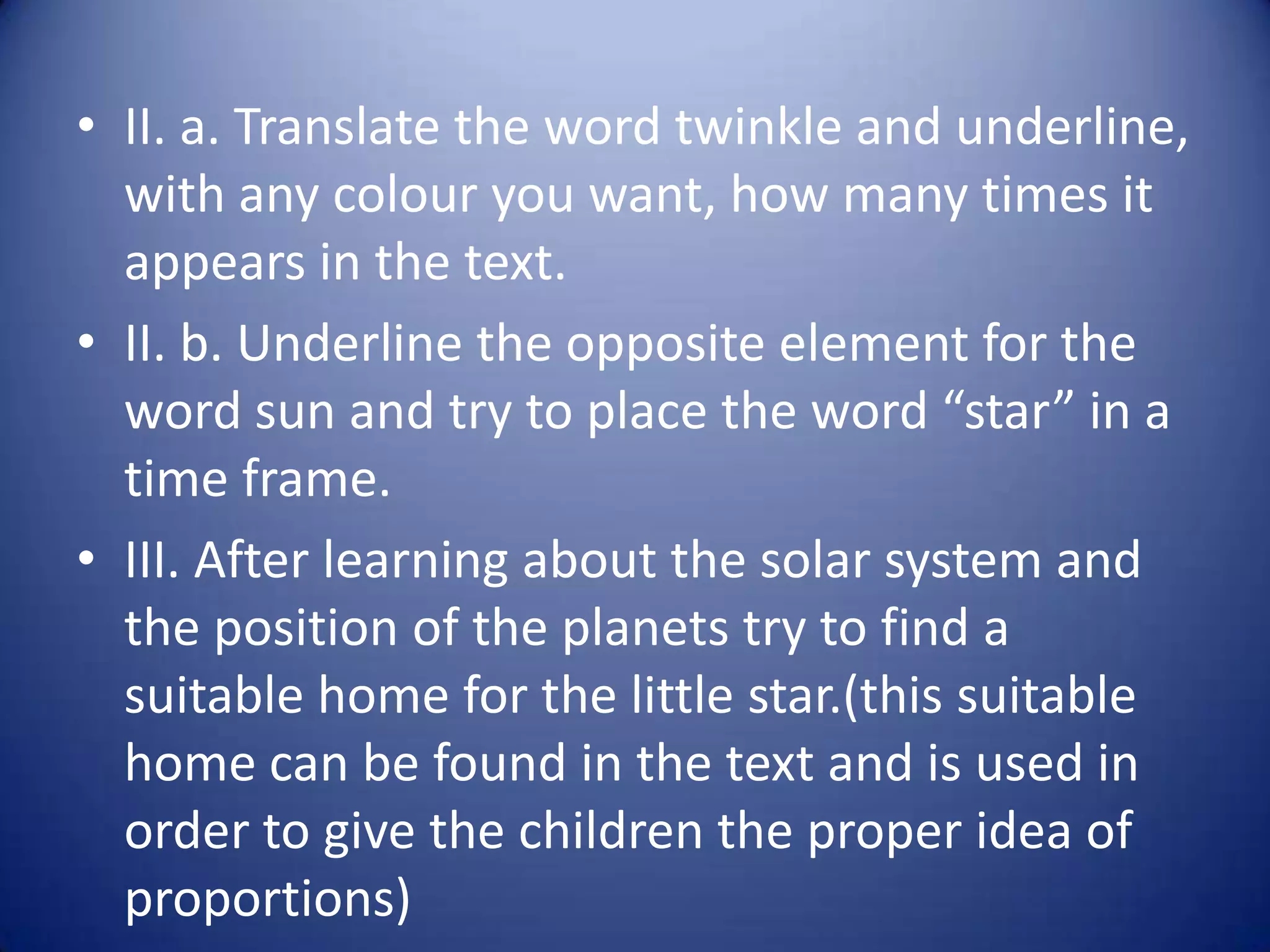 Twinkle, twinkle | PPTX