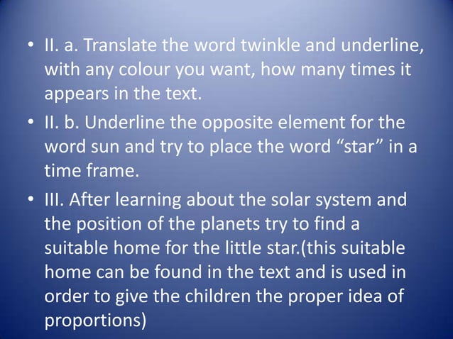 Twinkle, twinkle | PPTX