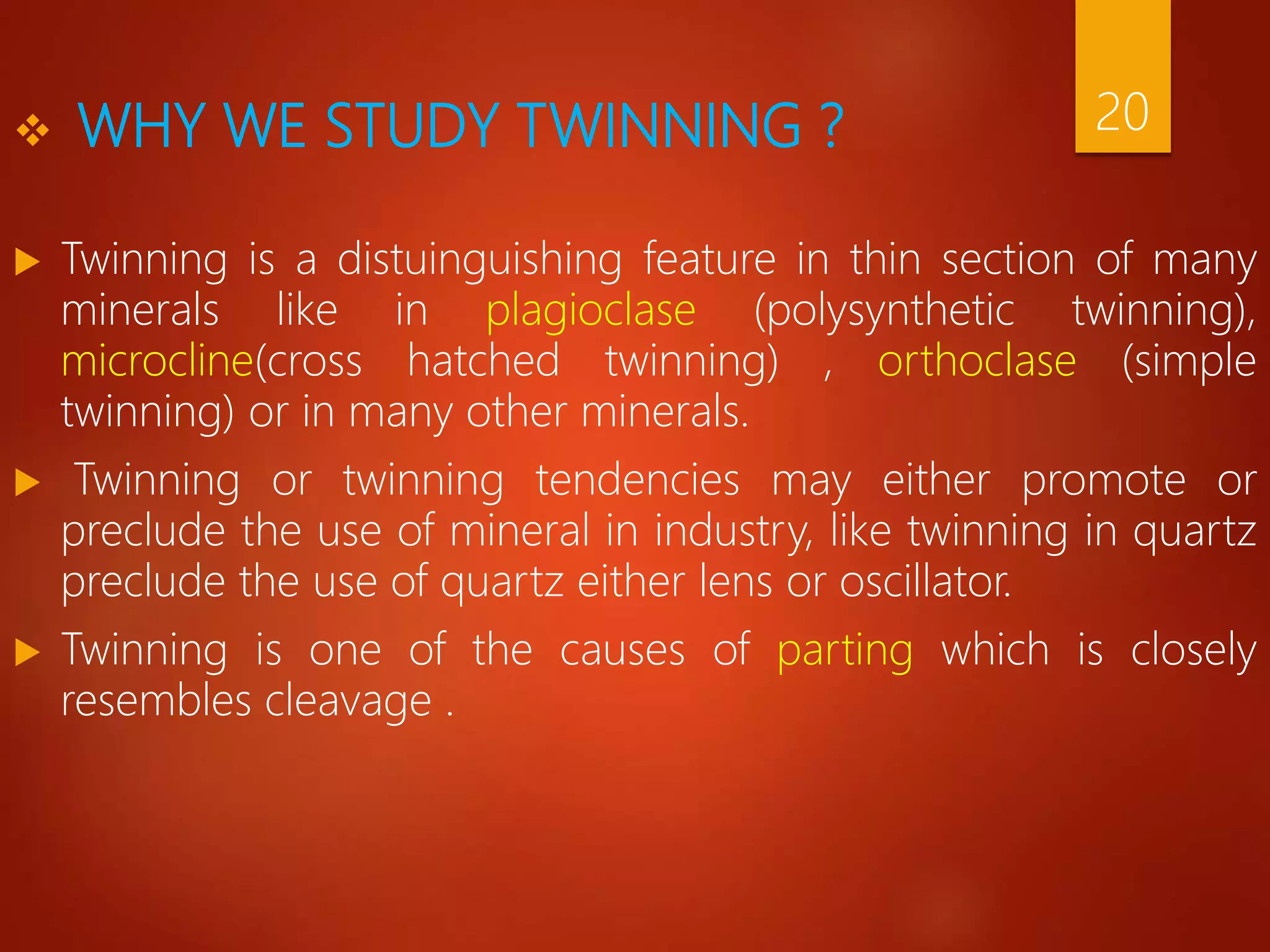 Twinning in crystals(crystallography) | PPTX