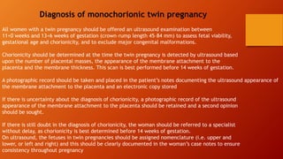 Management of monochorionic pregnancy | PPTX
