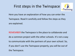 Twinspace | PPT