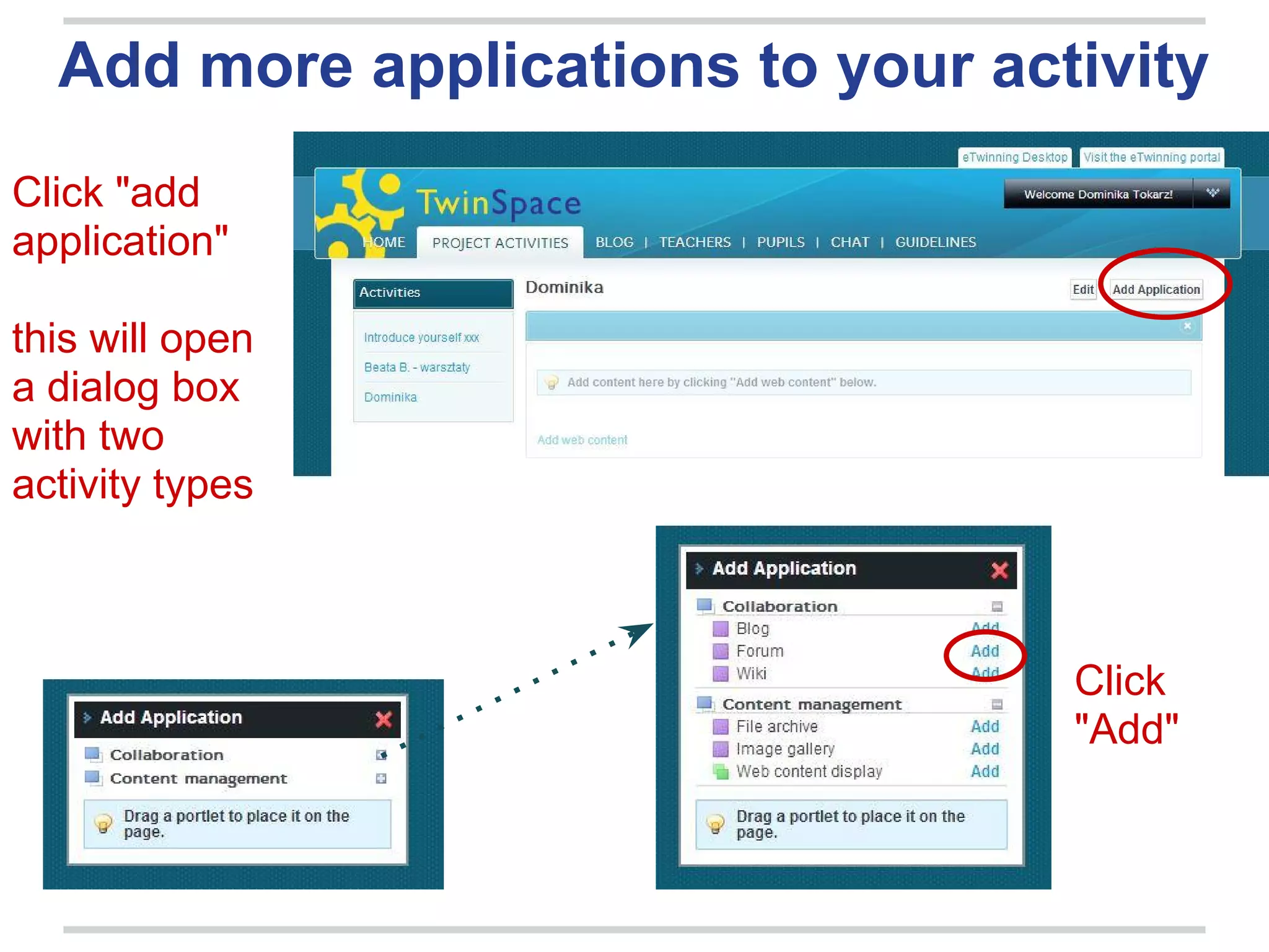 Twin space (4) manage activities | PDF
