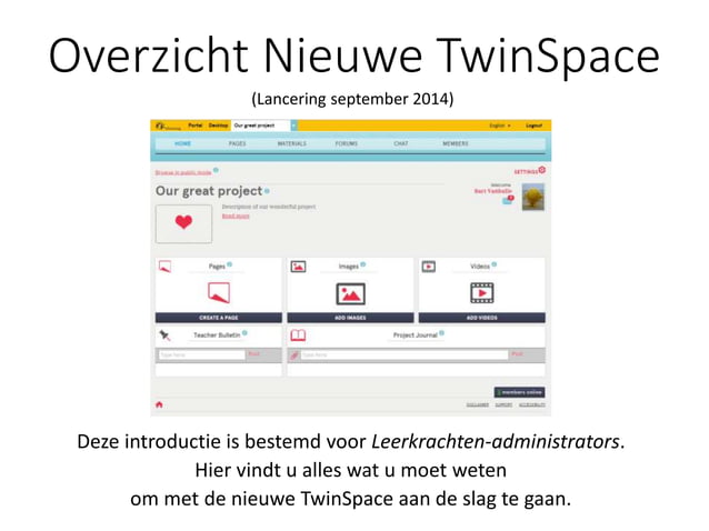 Twinspace handleiding | PPT