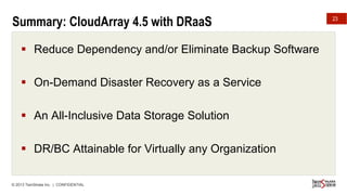 TwinStrata CloudArray - Disaster Recovery as a Service | PDF