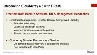 TwinStrata CloudArray - Disaster Recovery as a Service | PDF
