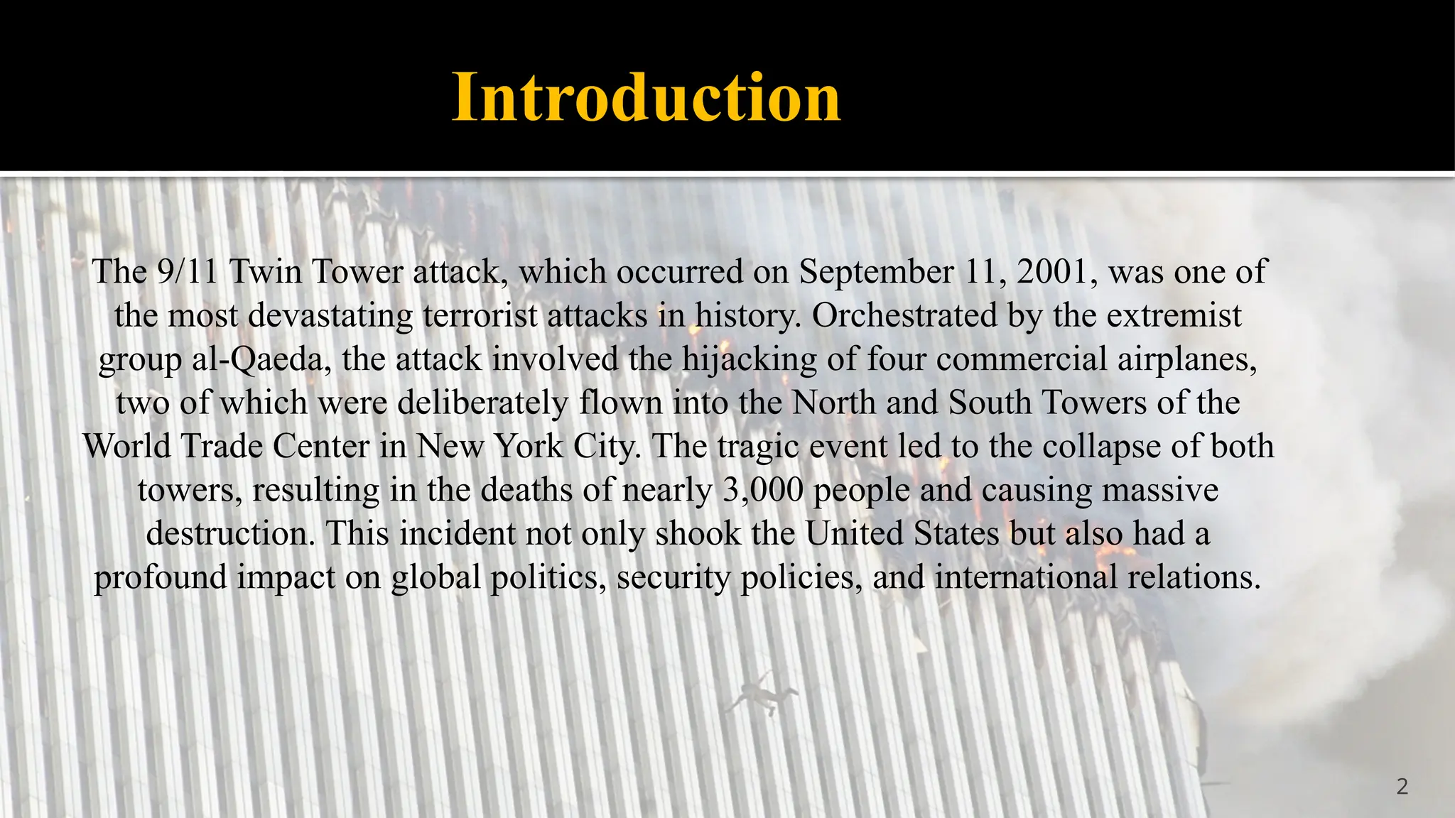 twin tower attack 2001 new york city | PPTX