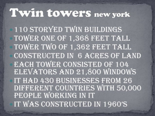 Twintowers | PPTX | Terrorism | Sensitive Topics