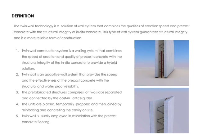 TWIN WALL CONSTRUCTION.pptx | Civil Engineering Industry | Industries
