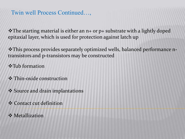 Twin well process | PPTX | Chemistry | Science