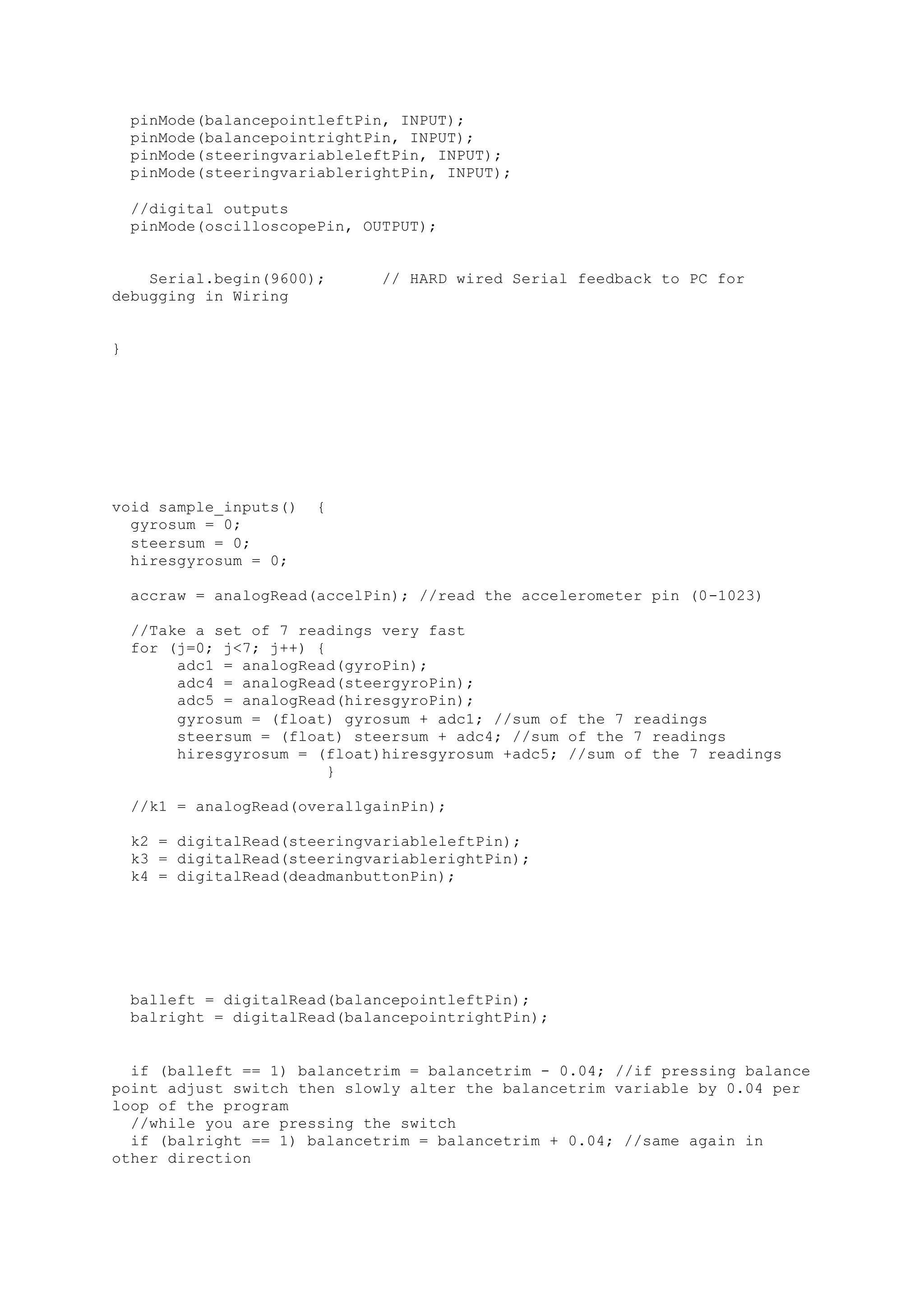 Twin wheeler modified for arduino simplified serial protocol to sabertooth v22 | DOCX
