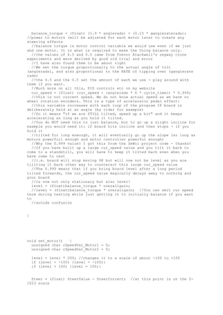 Twin wheeler modified for arduino simplified serial protocol to sabertooth v22 | DOCX