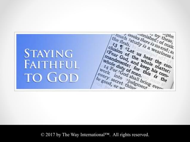 Staying Faithful to God | PPTX