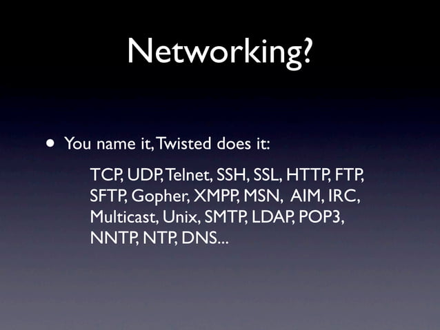 Twisted: a quick introduction | KEY