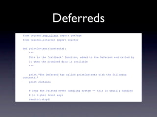 Twisted: a quick introduction | KEY