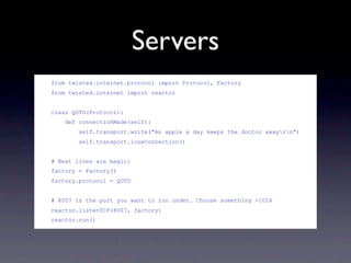 Twisted: a quick introduction | KEY