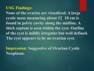 Presentation on Twisted ovarian cyst by Dr. Monnaf | PPTX