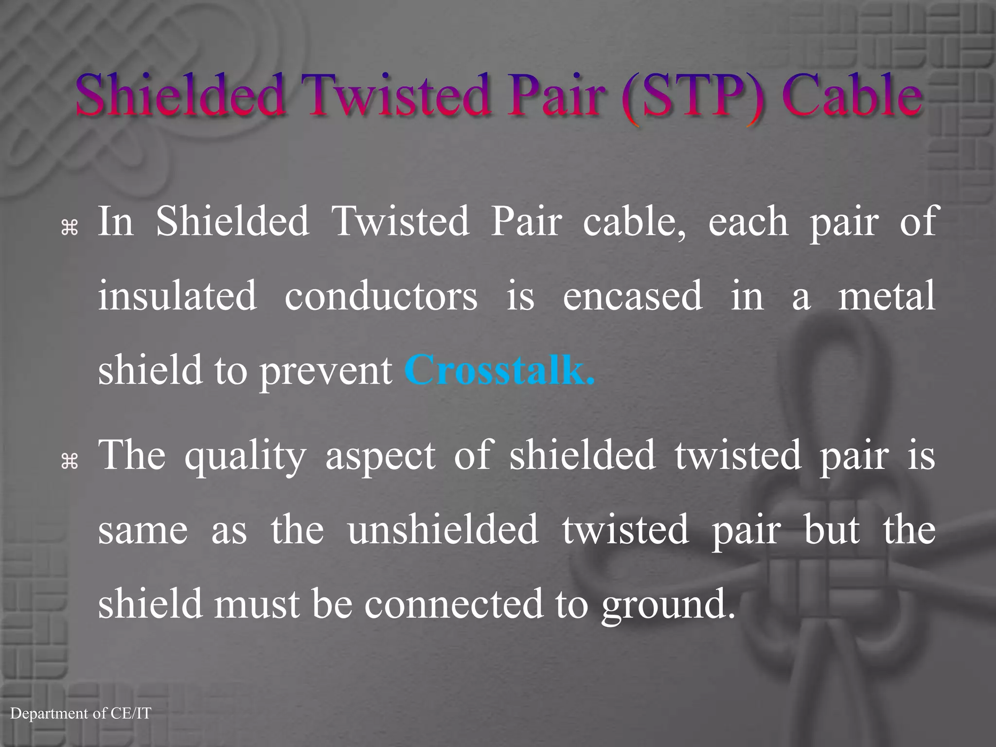 Twisted pair cable | PPTX