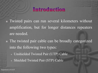 Twisted pair cable | PPTX