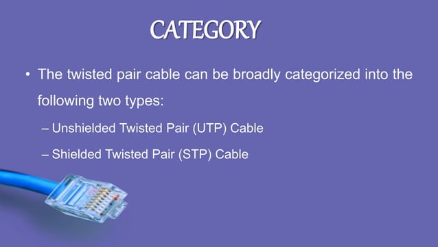 Twisted pair cable | PPTX