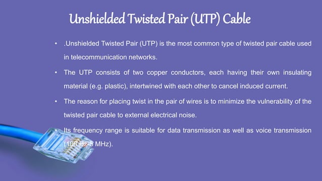 Twisted pair cable | PPTX
