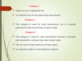 Twisted pair cable | PPT | Computer Networking | Computing