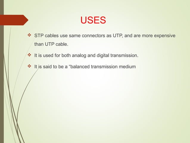 Twisted pair cable | PPT | Computer Networking | Computing