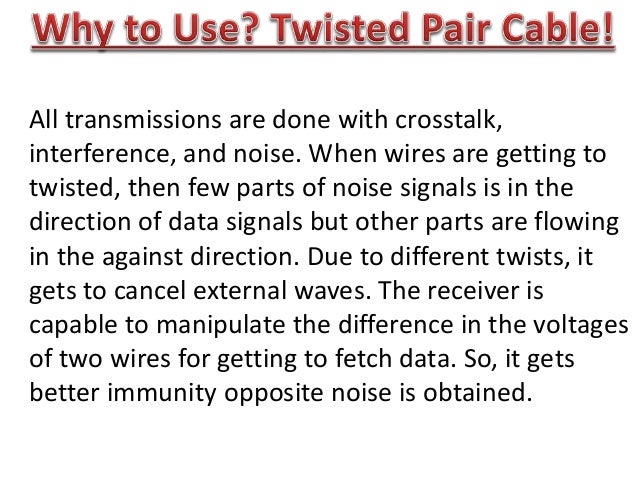 Twisted Pair Cable: Diagram, Types, Examples, and Application!! | PPTX