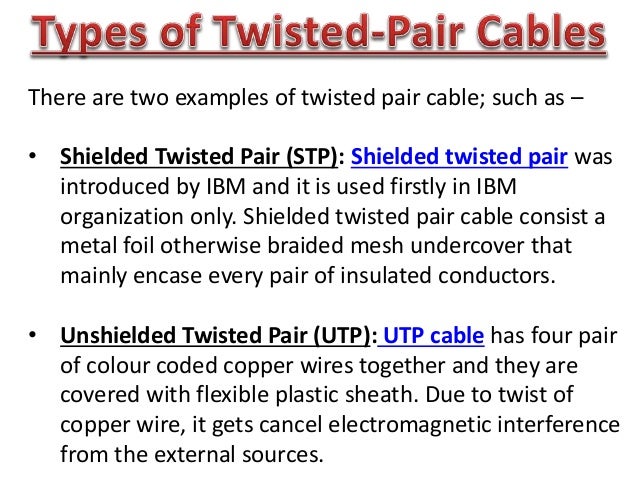 Twisted Pair Cable: Diagram, Types, Examples, and Application!! | PPTX
