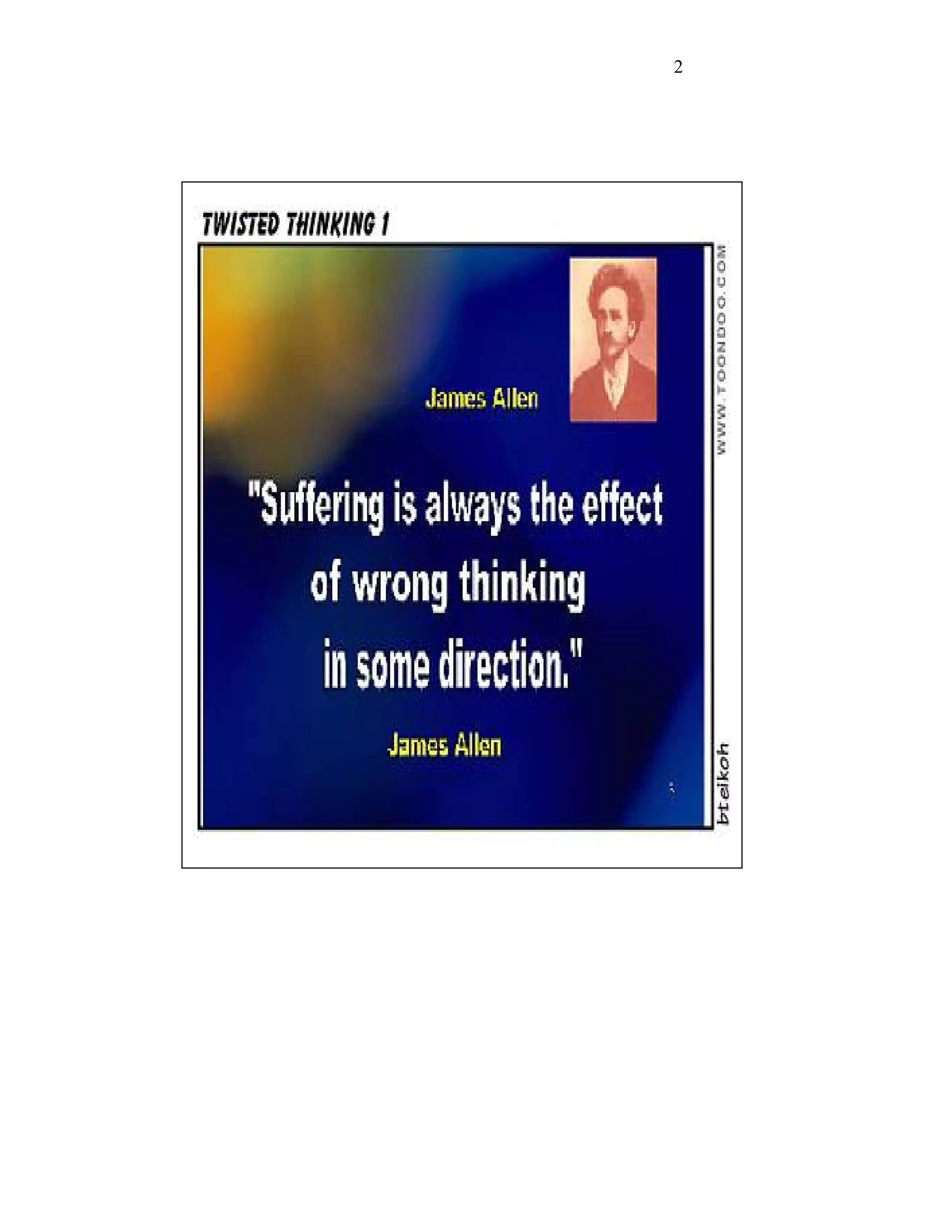 Twisted Thinking & Mental Suffering (A pic e book) | PDF