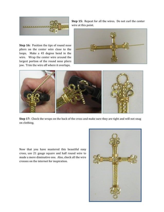 Twisted Wire Wrapped Cross Pendant Tutorial | PDF | Jewelry Making ...