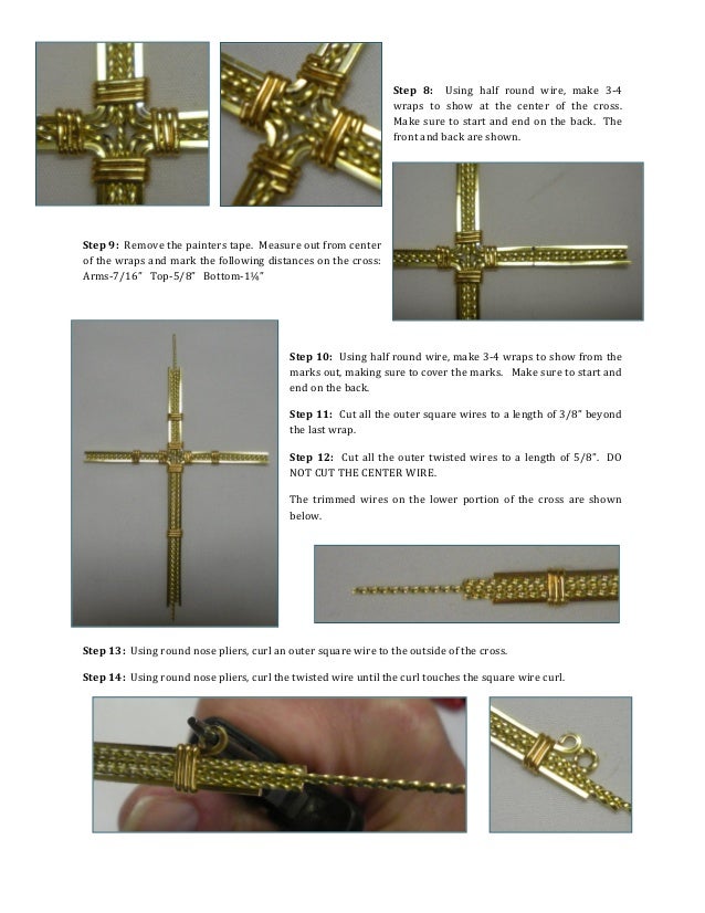 Twisted Wire Wrapped Cross Pendant Tutorial