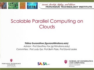 Scalable Parallel Computing on Clouds | PPT