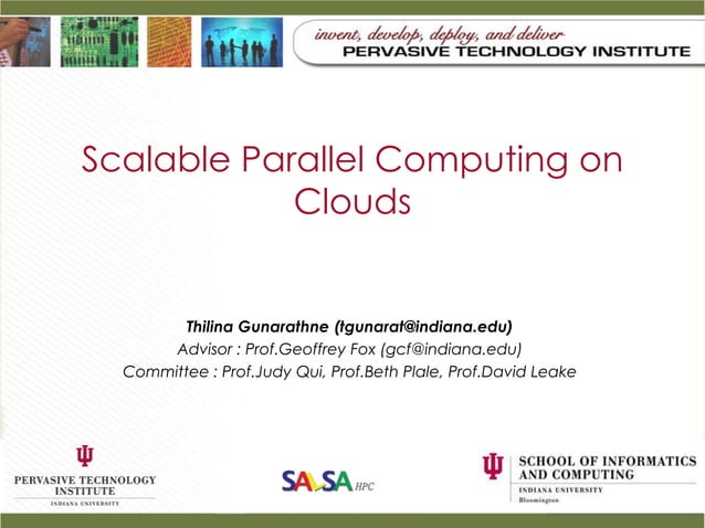 Scalable Parallel Computing on Clouds | PPT