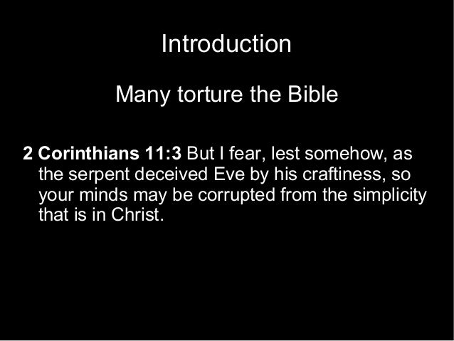 Twisting the scriptures