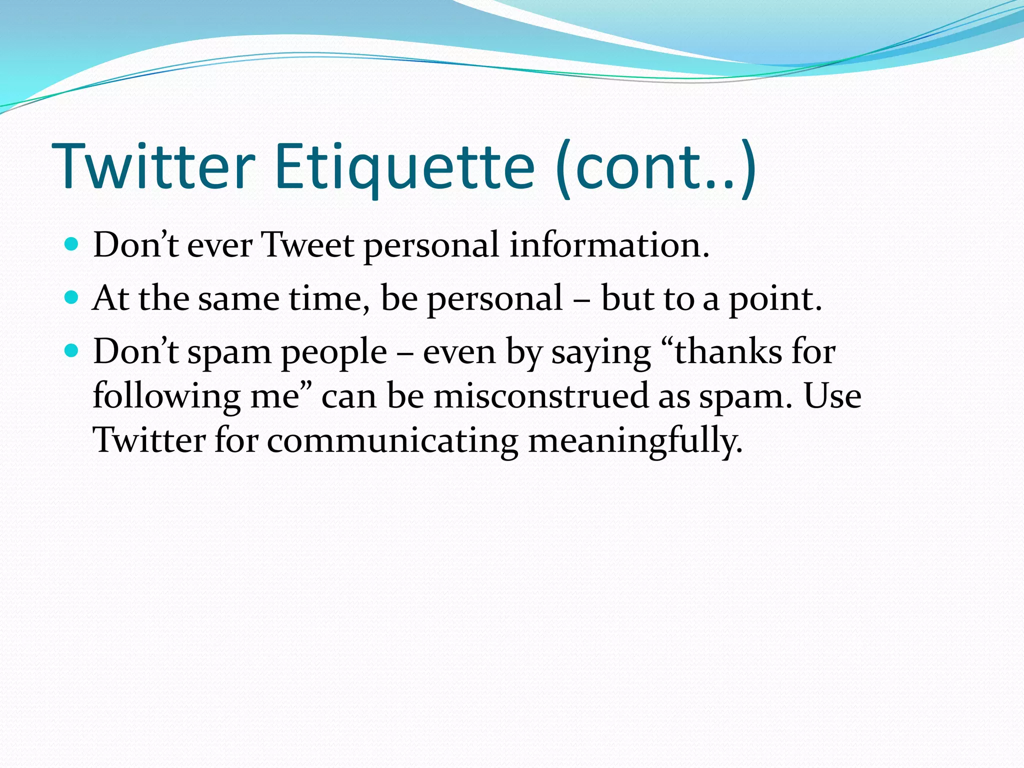 Twitter | PPTX | Internet for Beginners | Internet