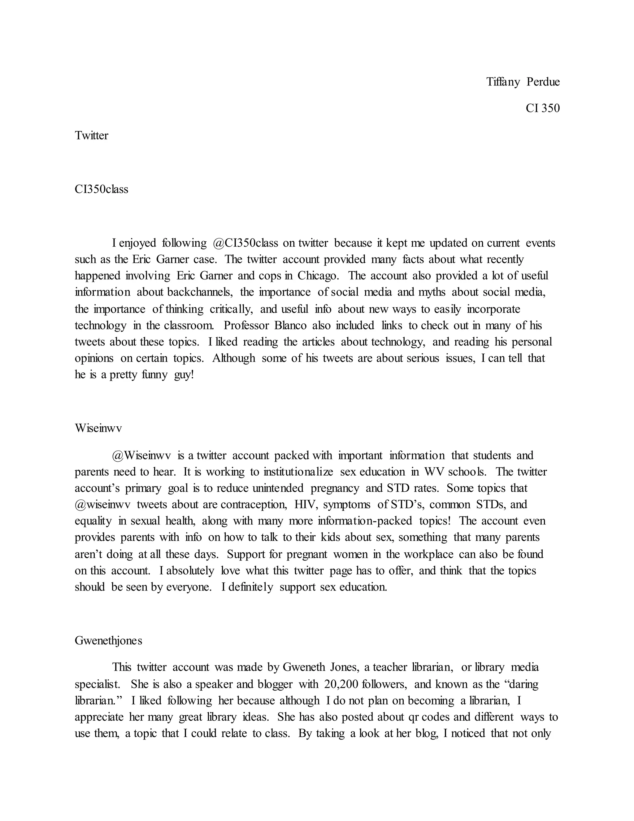 Twitter | DOCX | Education