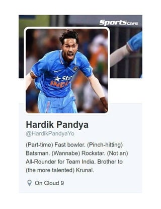10 Honest twitter bios of Cricketers! | PDF