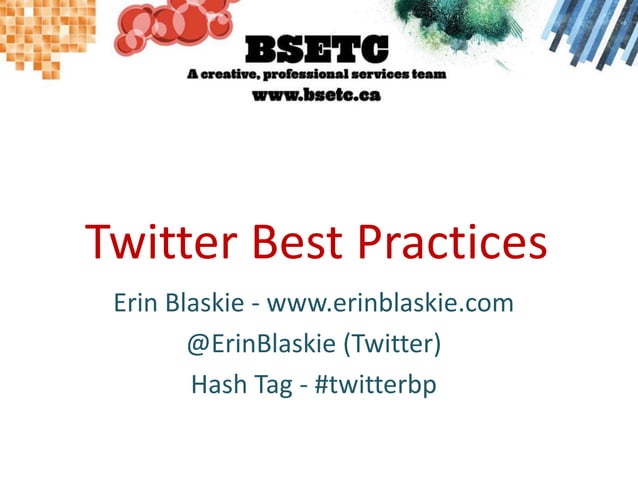 Twitter Best Practices | PPT