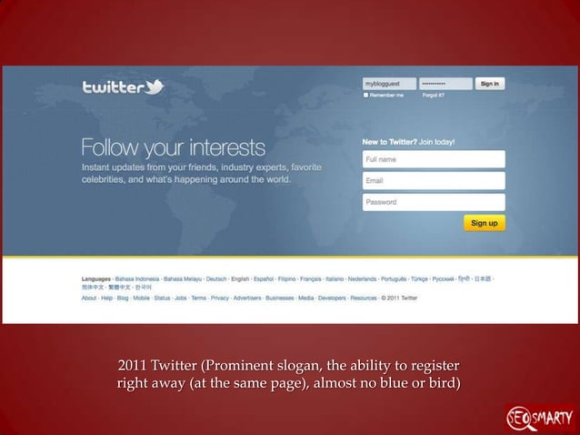 Twitter Home Page Evolution | PPTX