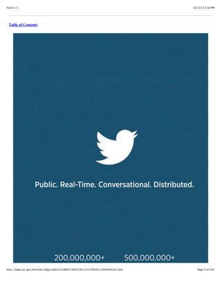 Twitter's IPO Filing | PDF