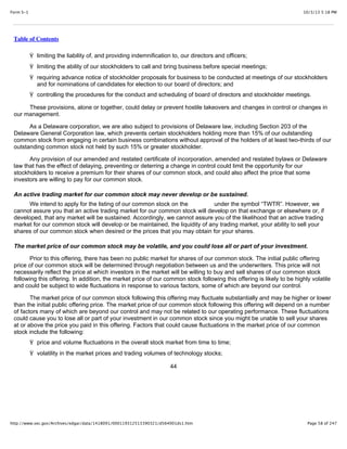 Twitter's IPO Filing | PDF