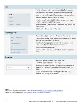 Why Tweet? Handout | PDF
