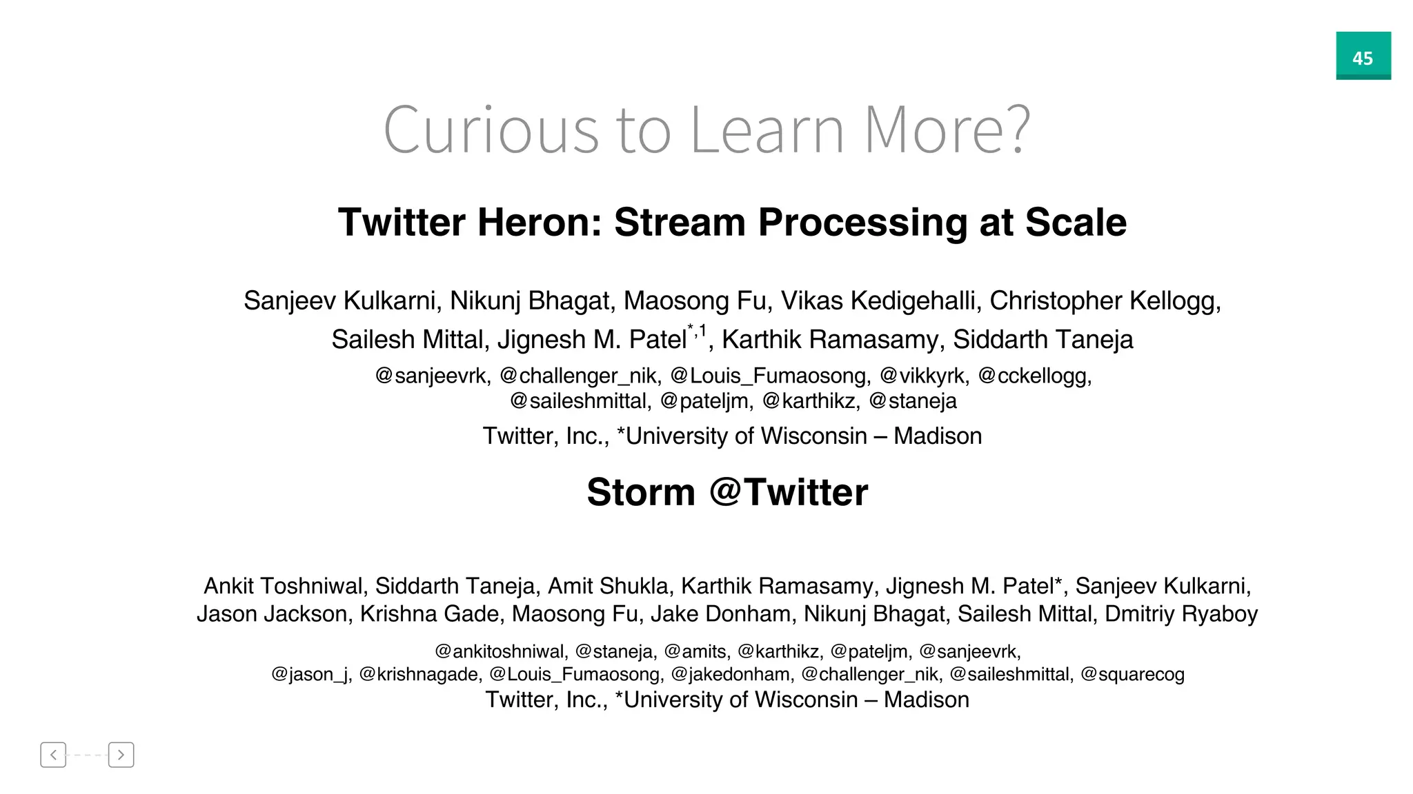 Twitter's Real Time Stack - Processing Billions of Events Using Distributed Log and Heron | PPT