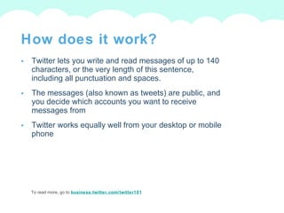 Twitter 101 for business | PPT