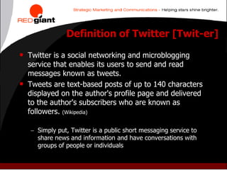 Twitter 101 red giant | PPT