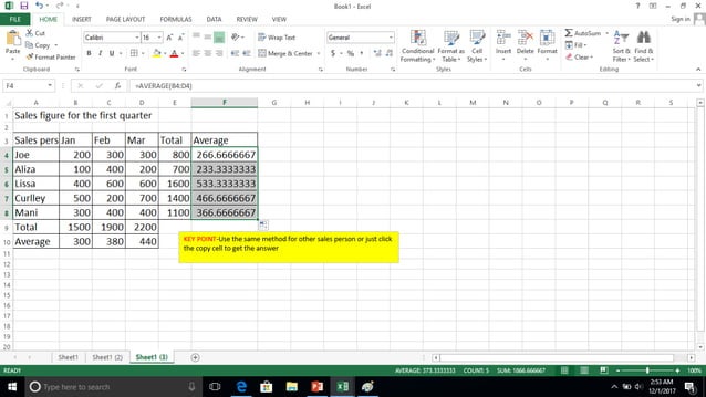 How to create Average Function | PPT