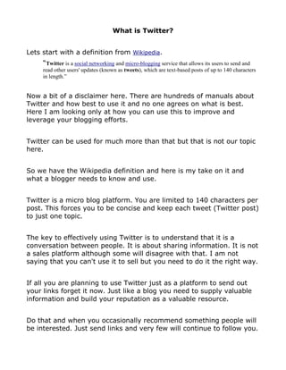 Twitter and word_press | PDF | Social Networking | Internet